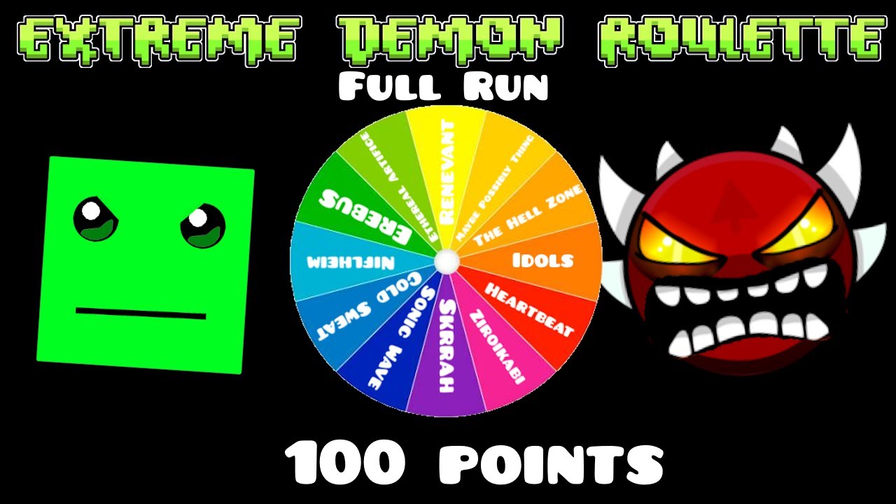 Extreme Demon Roulette Full Run | 100 points | Geometry Dash - YouTube