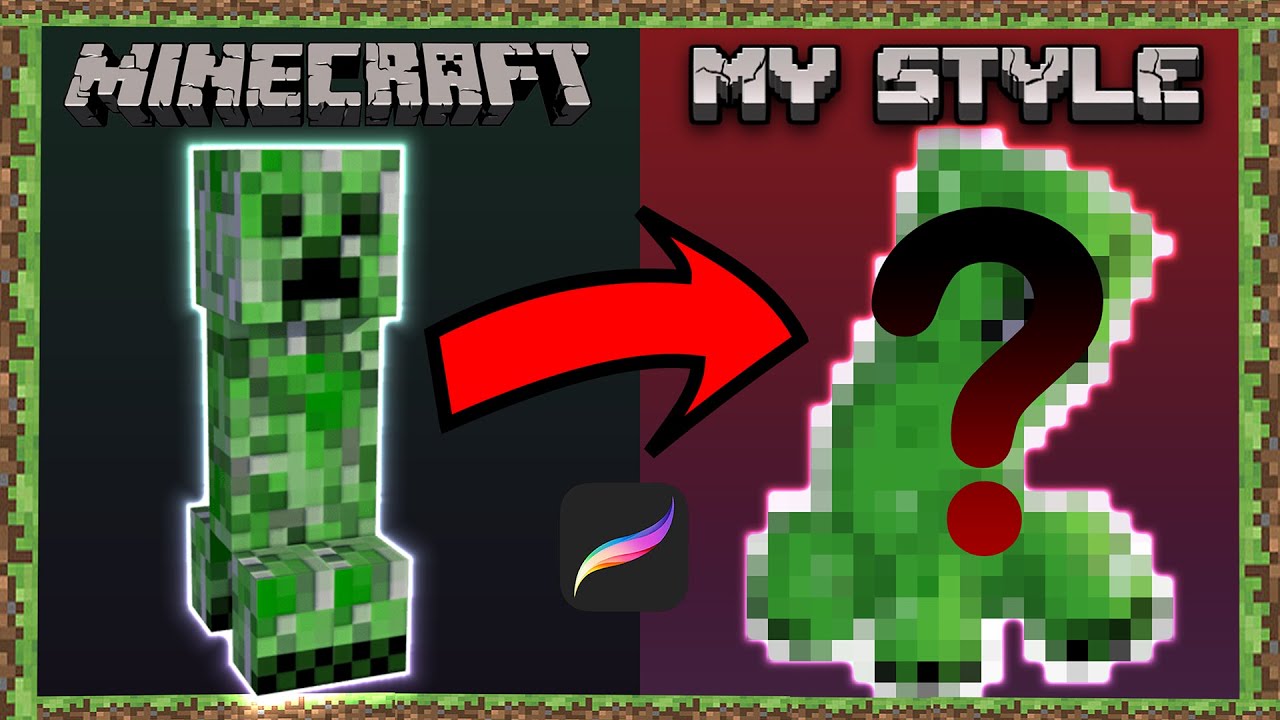 DRAWING MINECRAFT MOBS (Procreate Speed Draw) - YouTube