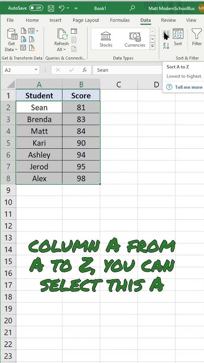 How to Sort Alphabetically in Excel - YouTube