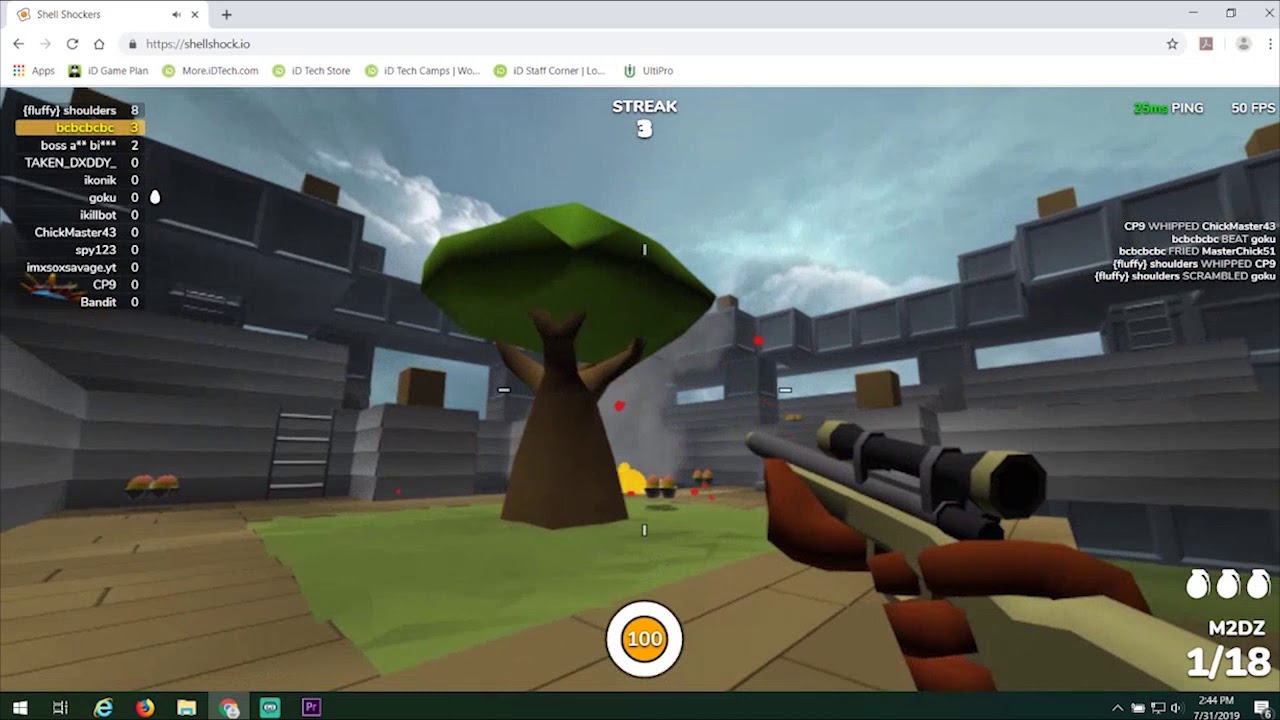 Playing Shellshocker.io - YouTube