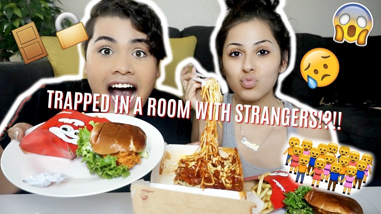 TRAPPED IN A ROOM WITH STRANGERS.. | Comiendo Con Nosotros *Mukbang ...