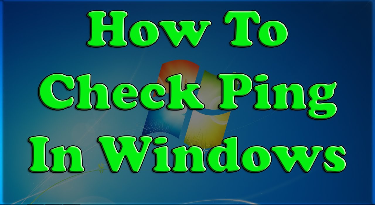 How To Check Ping In Windows 7 - YouTube