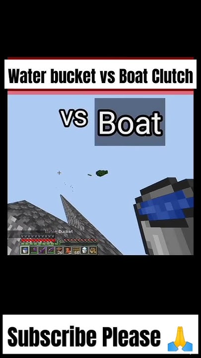 Minecraft water bucket vs boat mlg 🤩🙊🙉😱 #shorts #short #gaming # ...