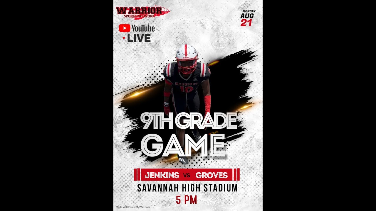 WSN 9th Grade Football: Jenkins vs. Groves at Savannah High Stadium ...
