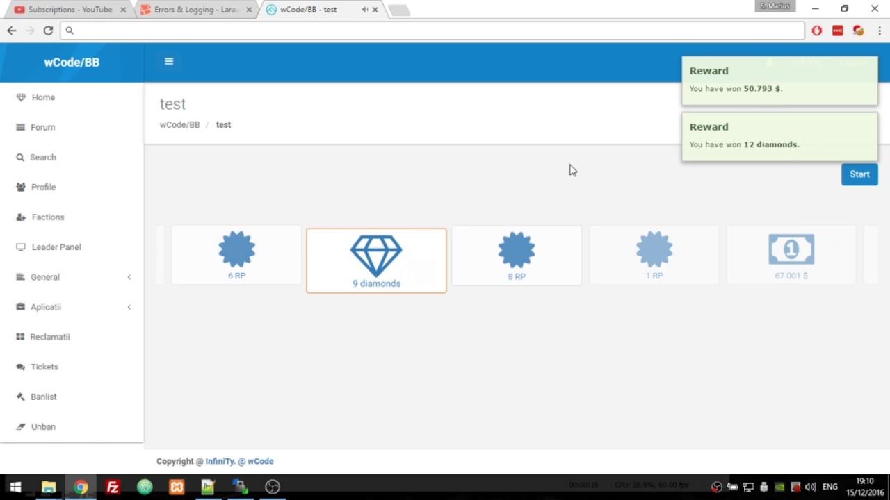[SA:MP] Panel daily reward - YouTube
