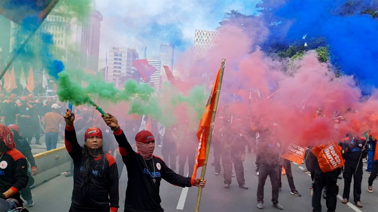 DEMO BURUH TOLAK TAPERA & OMNIBUSLAW 060624 - YouTube