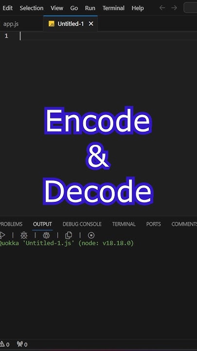 Encode and Decode in #javascript #shorts #development - YouTube