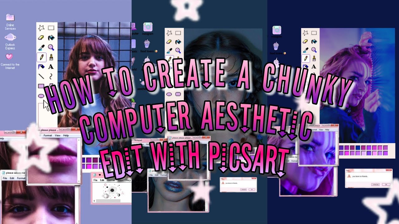 How To Create A Chunky Computer Aesthetic Edit With PicsArt🖥️ [Ind🇮🇩 ...