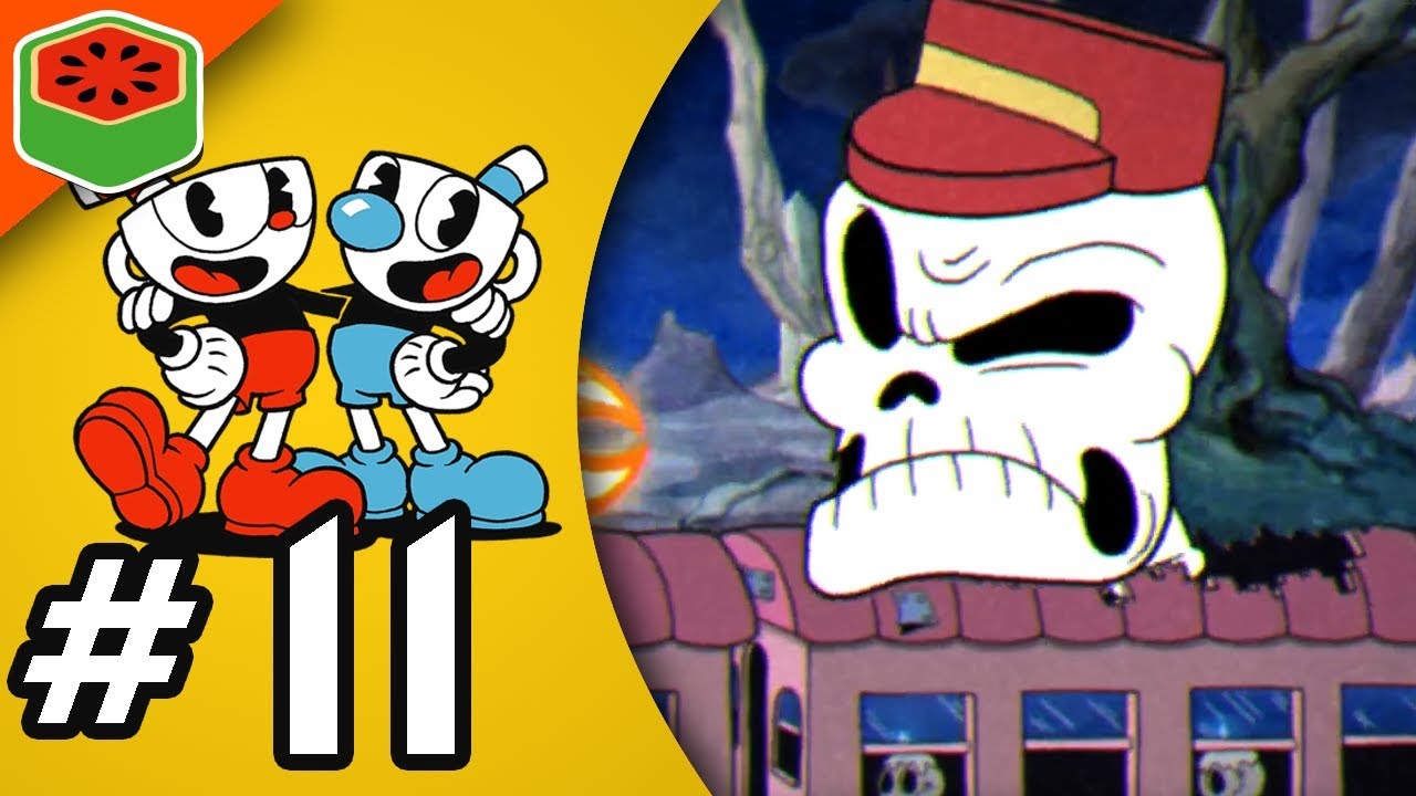 ALL ABOARD THE SPOOKY TRAIN! | Cuphead Expert Co-op Let's Play #11 ...