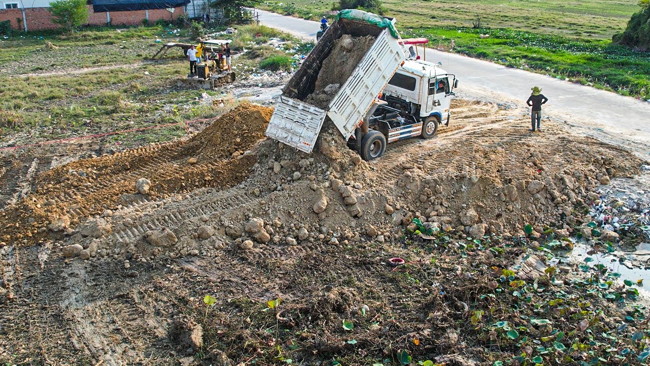 Wonderful New Project Activities With Mini Bulldozer Pushing Clearing ...