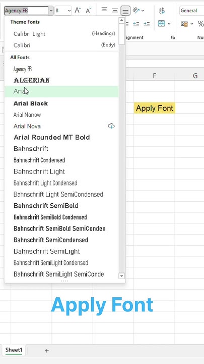 Apply Font In Excel Shortvideo Exceltips Exceltech Exceltutorial Shorts Ytshortsvideo