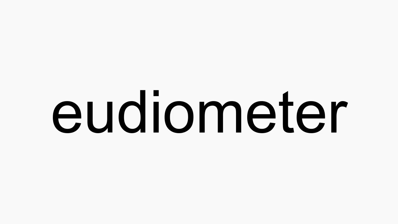 How to pronounce eudiometer - YouTube