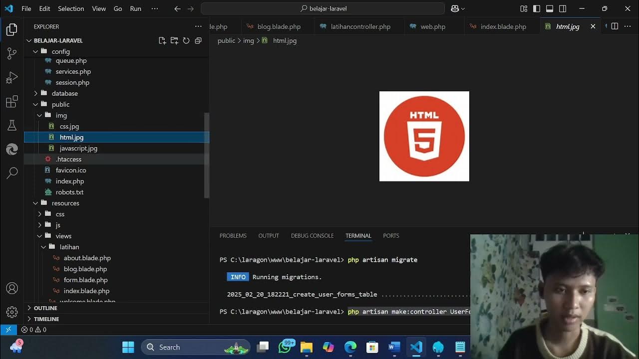 belajar laravel penerapan MVC (Model View Controller) pada form - YouTube