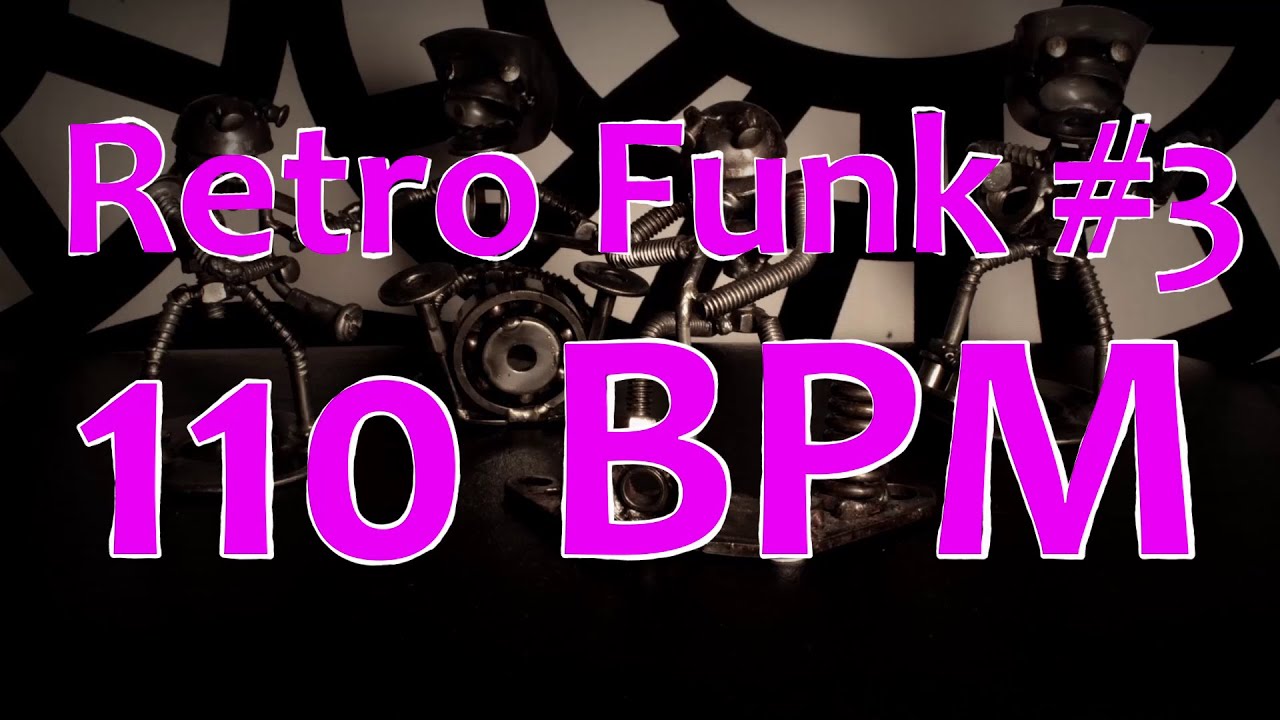 110 BPM - Retro Funk #3 - 4/4 Drum Beat - Drum Track - Funk Drum beat ...
