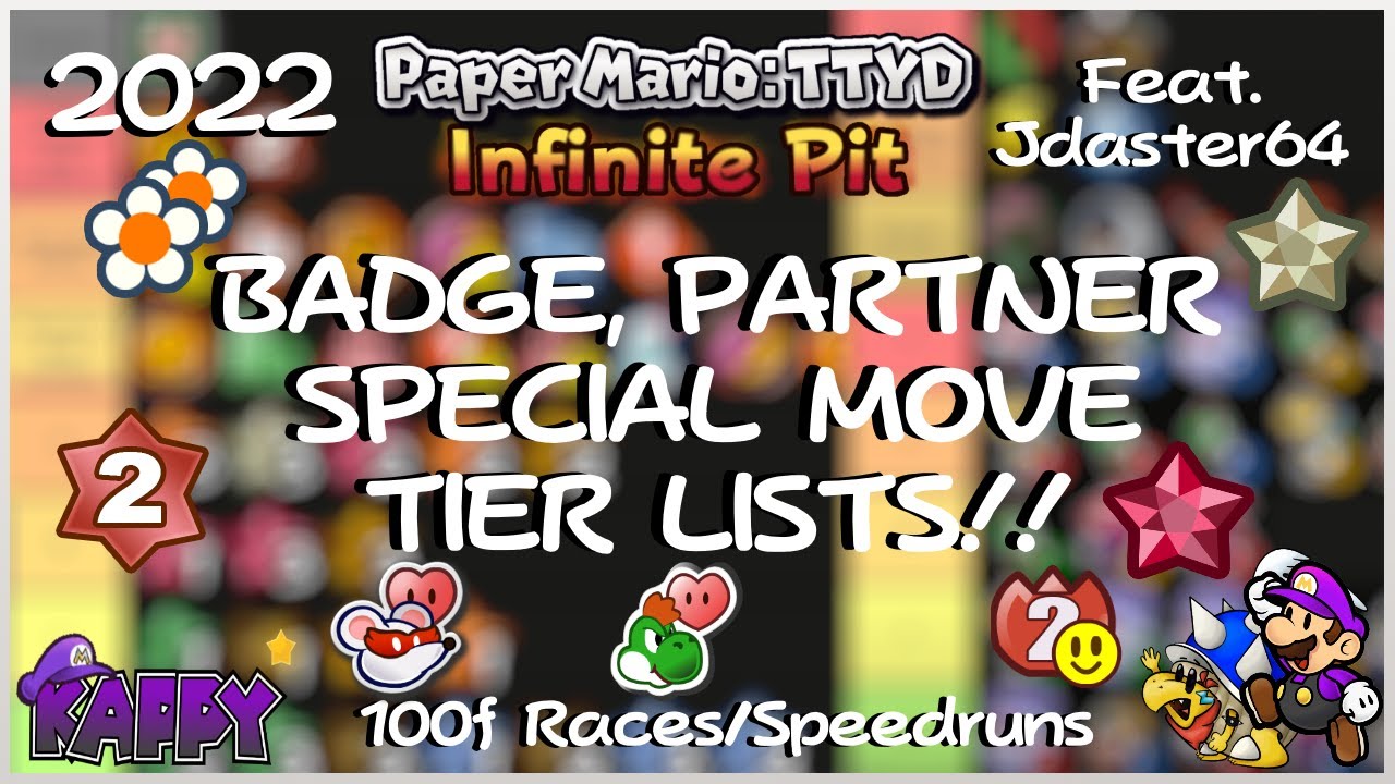 2022 Infinite Pit Badge/Partner/Special Move 100F tier lists feat. Jdaster64 - YouTube