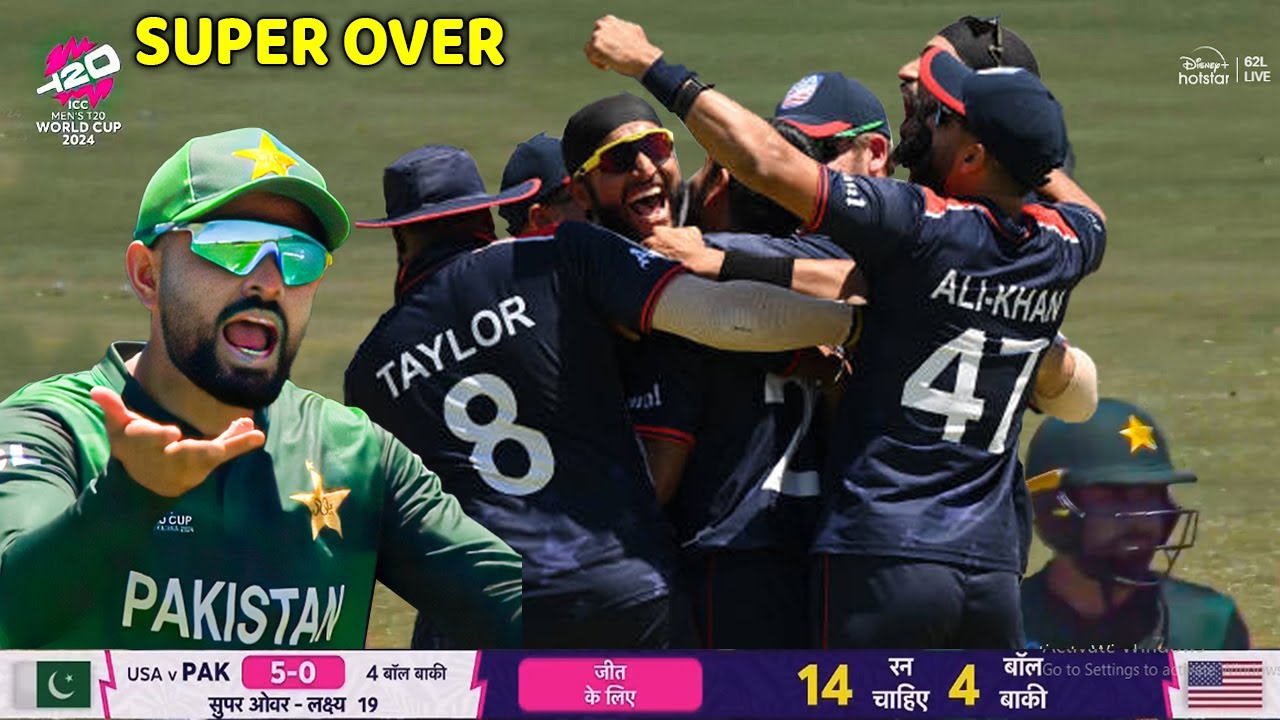USA vs Pakistan Super Over ICC T20 World Cup 2024 Match Highlights, PAK ...