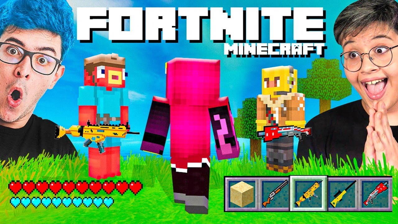 FORTNITE X MINECRAFT! ft. Flakes Power - YouTube