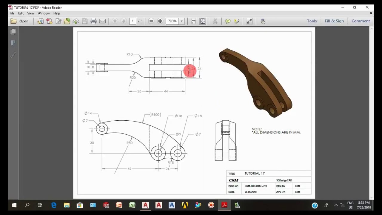 AUTOCAD TRAINING TUTORIAL 17 - YouTube