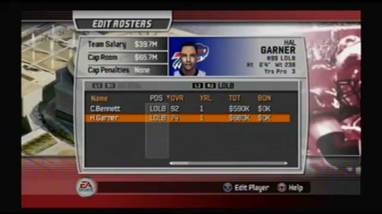 Madden NFL 07 Legendary Team Roster 1990 Buffalo Bills - YouTube
