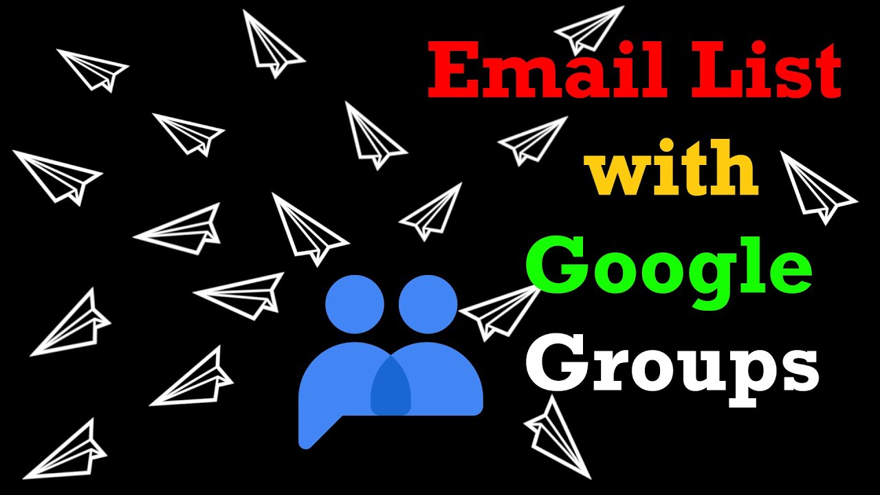 Creating an email list in Google Groups - YouTube