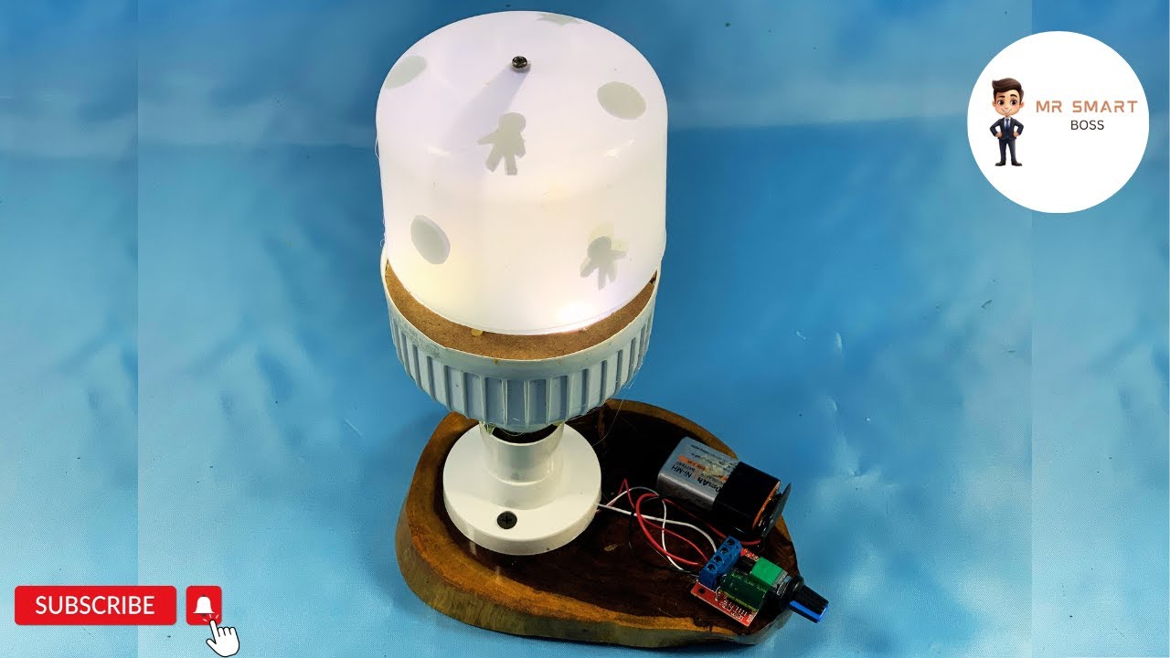 How to Make an Amazing Spinning Lamp | DIY Invention - YouTube