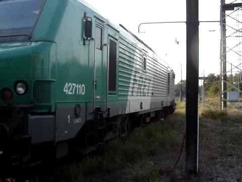Depart du train de machine du depot de Lens.