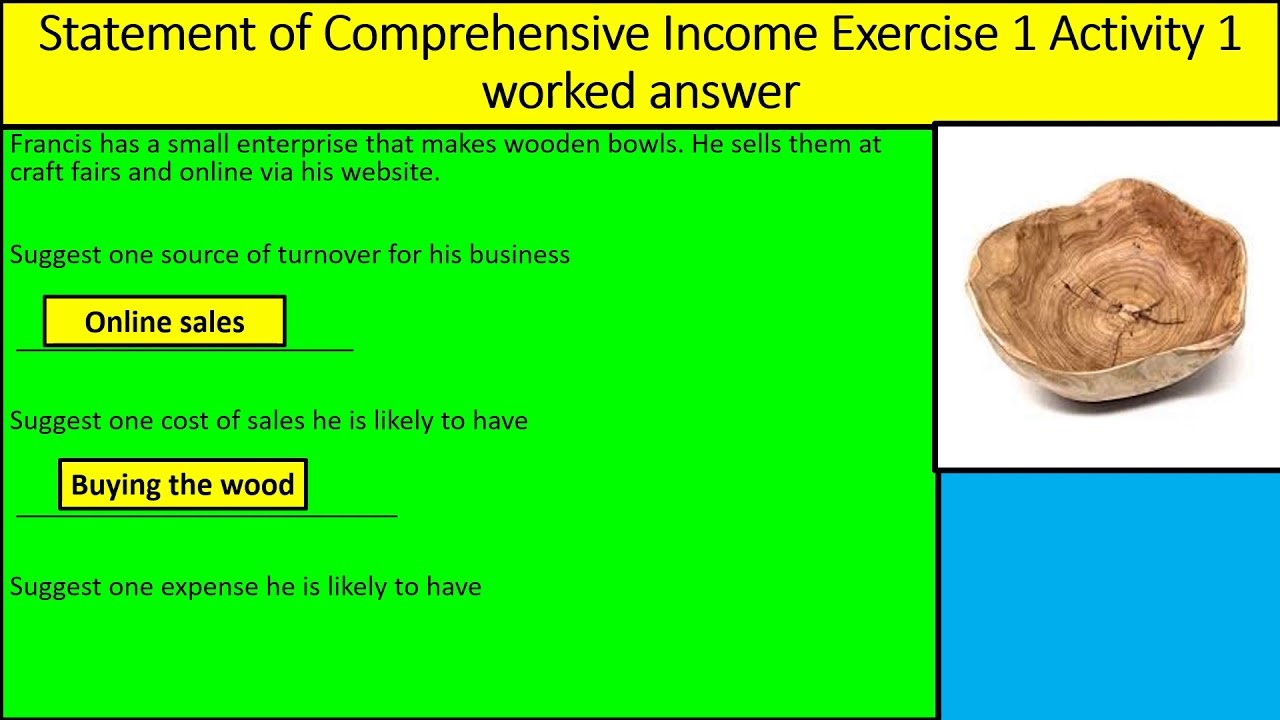 statement of comprehensive income exercise 1 activity 1 worked answer ...