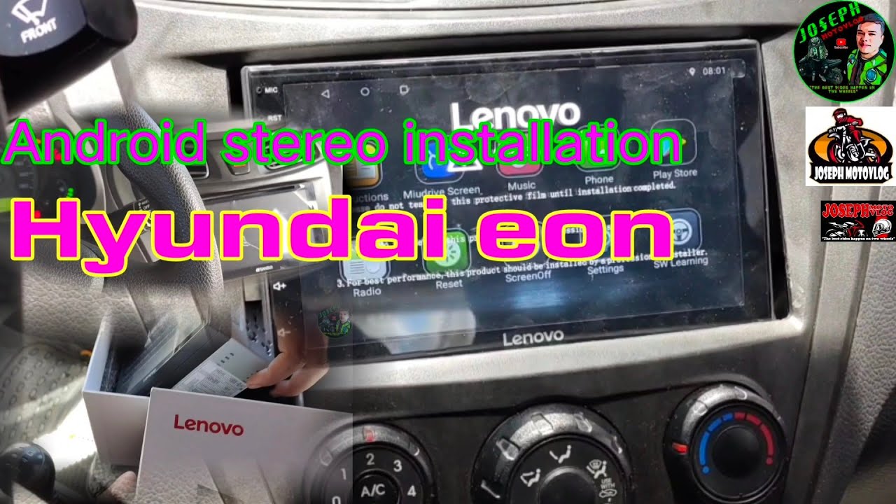 lenovo android stereo install on hyundai eon - YouTube