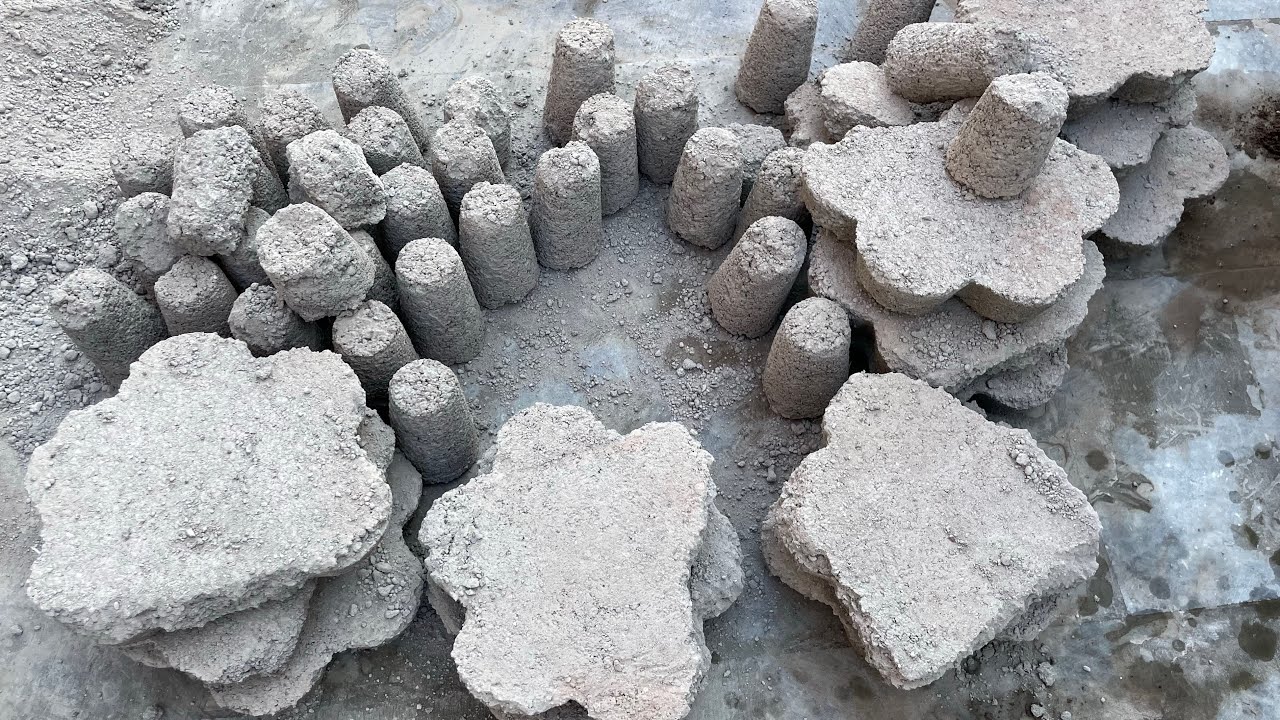 Gritty cement dry floor crumbling - YouTube