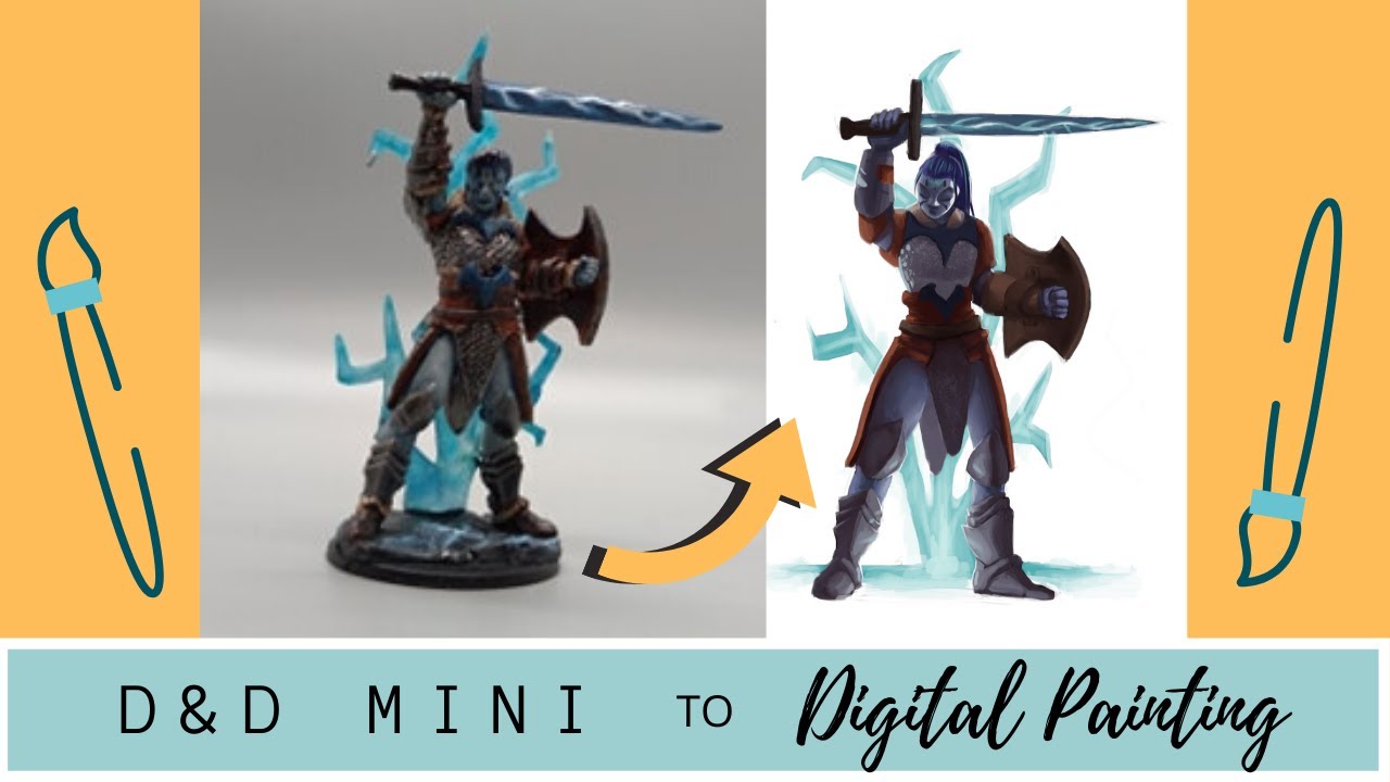 Drawing A D&D Character From A D&D Mini Figure! D&D Art - YouTube