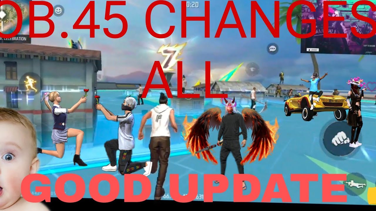 free fire on 45 after update free fire all changes in ob 45 changes ...