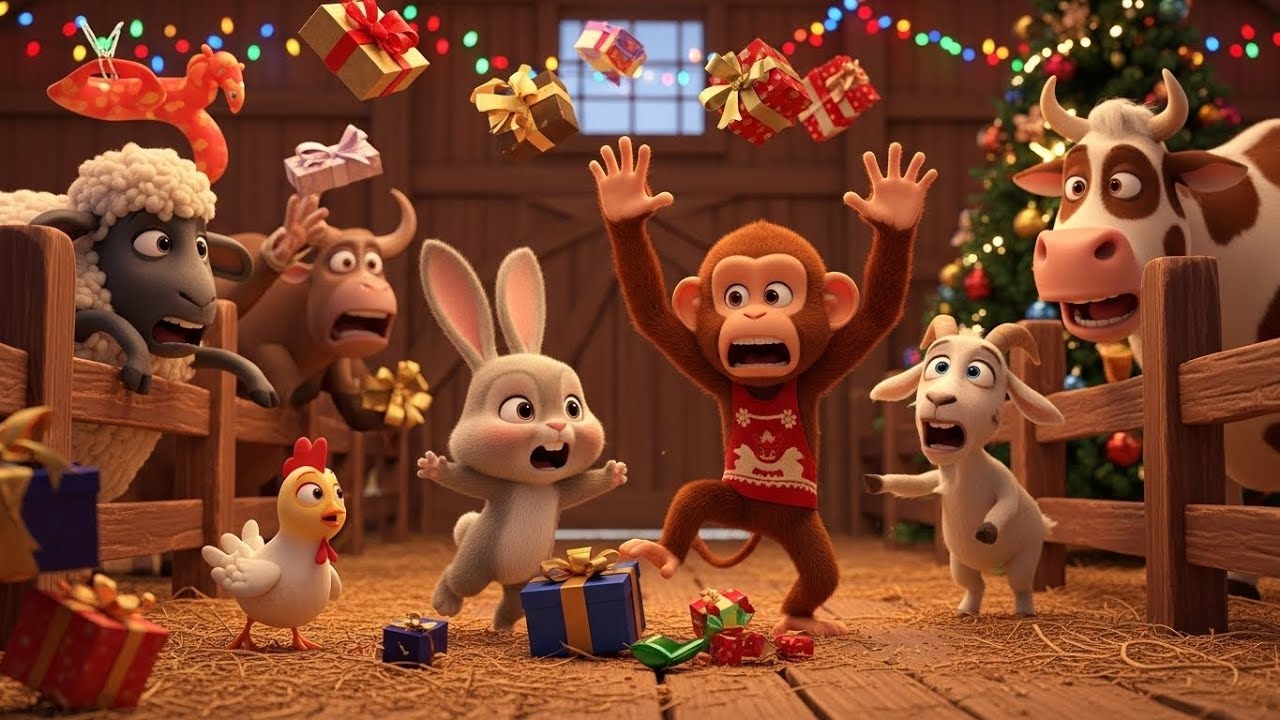 Monkey Farmer & Baby Bunny’s Christmas Mayhem – Can They Save the Barn ...