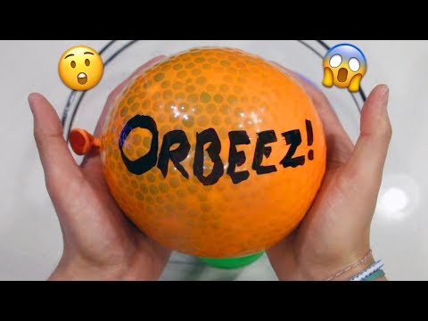 Popping HUGE DIY Orbeez Stress Ball! Making Orbeez Slime with Balloons!