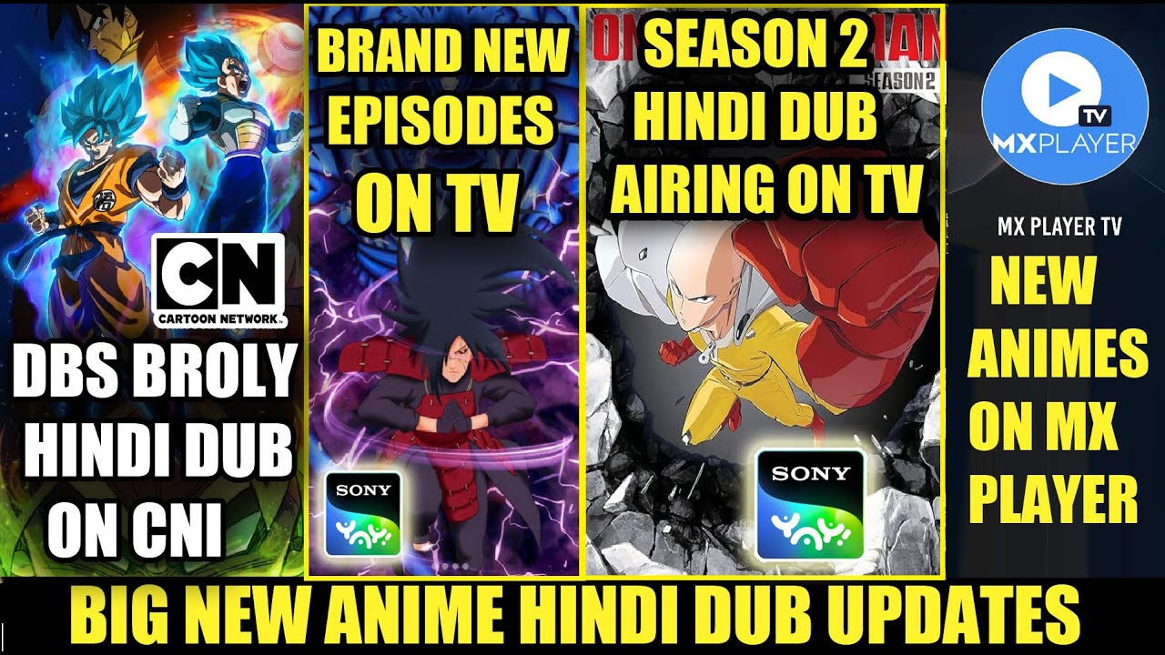 OPM S2 HINDI DUB AIRING ON TV | DBS BROLY HINDI DUB ON CNI | MX PLAYER ...