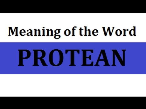 Protean: Meaning Definition Vocabulary Dictionary Synonym Words - YouTube