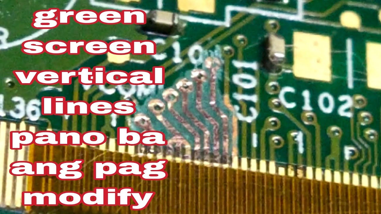 sharp 39 led tv vertical green lines flickering screen hairline - YouTube