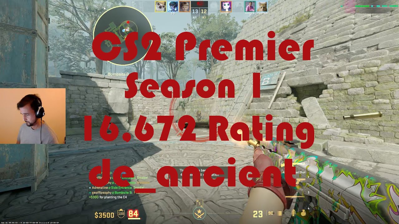 CS2 Premier Matchmaking - Season 1 - 16,672 Rating - de_ancient - YouTube
