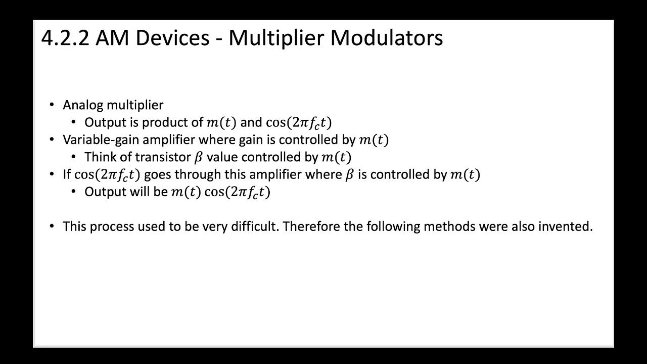 2 - 4.2.2 Multiplier Modulator - YouTube