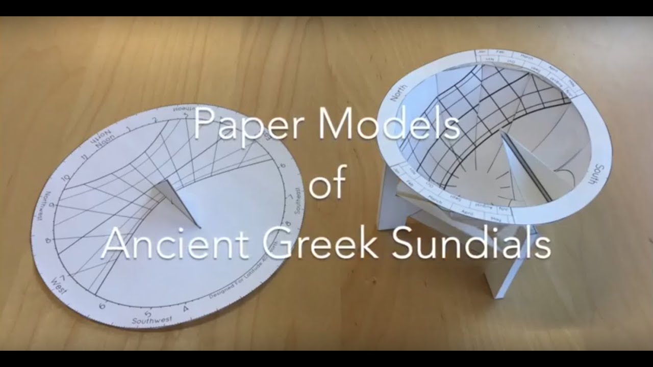 Paper Models of Ancient Greek Sundials - YouTube