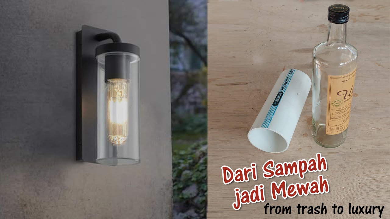 DIY Lampu Dinding Sederhana, lampu modern Modern dari Pipa PVC dan ...