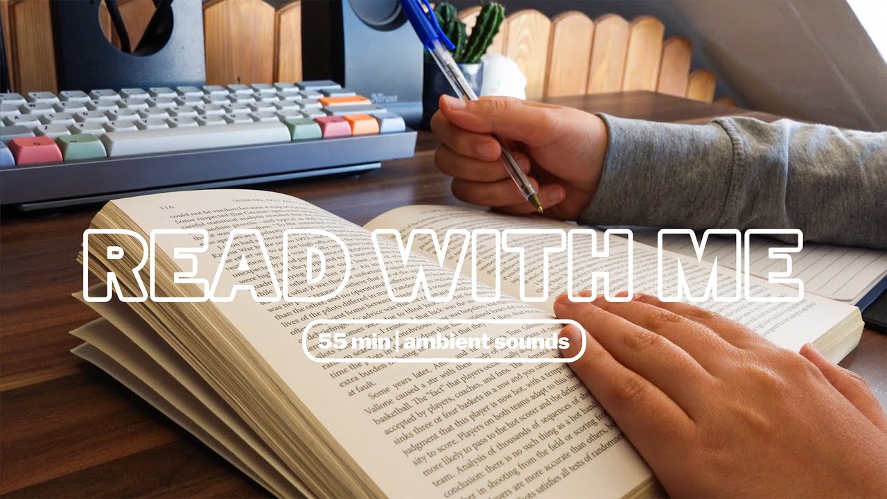 Read With Me ☕🍂 | ASMR book sounds, morning read, background noise ...