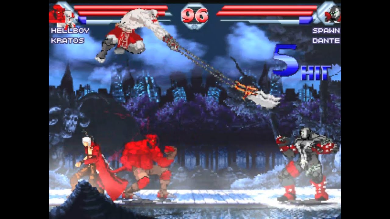 Hellboy & Kratos vs Spawn & Dante - YouTube