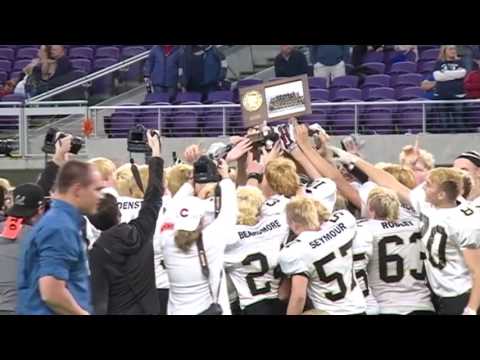 Caledonia Football wins second straight State Championship - YouTube