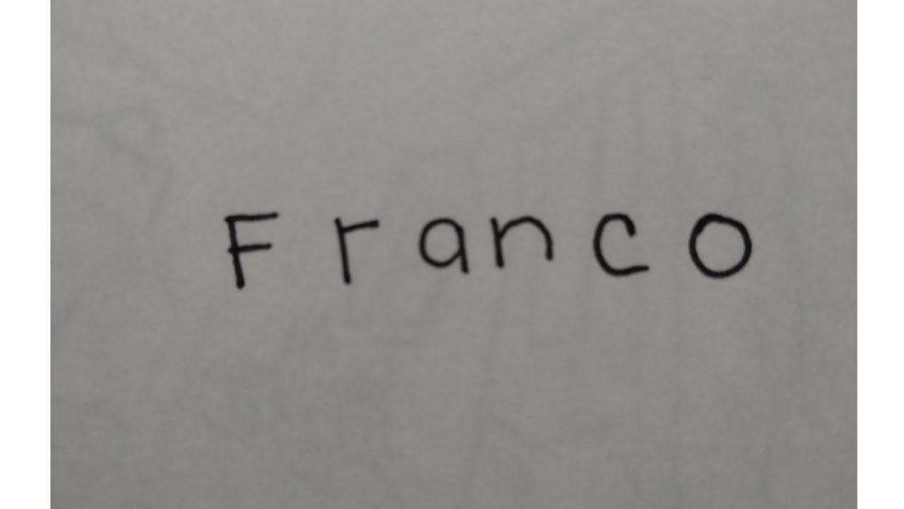 Franco how to draw Franco - YouTube