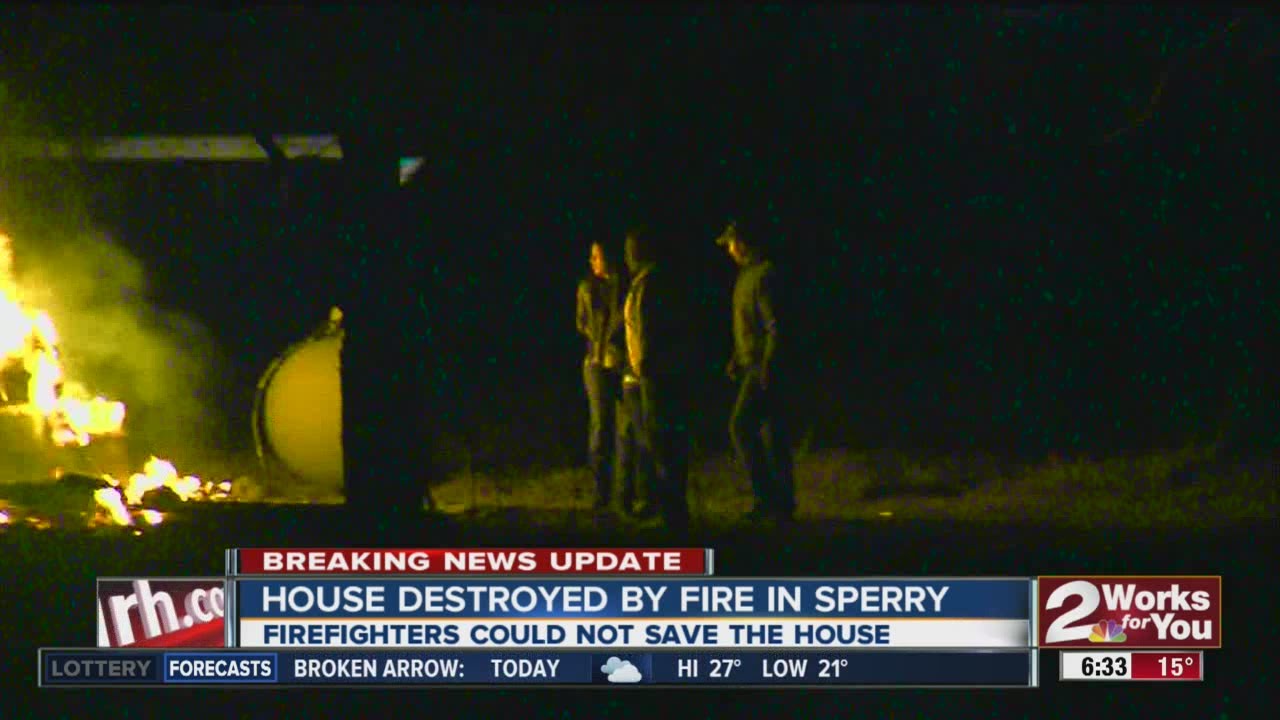House destroyed by fire in Sperry - YouTube