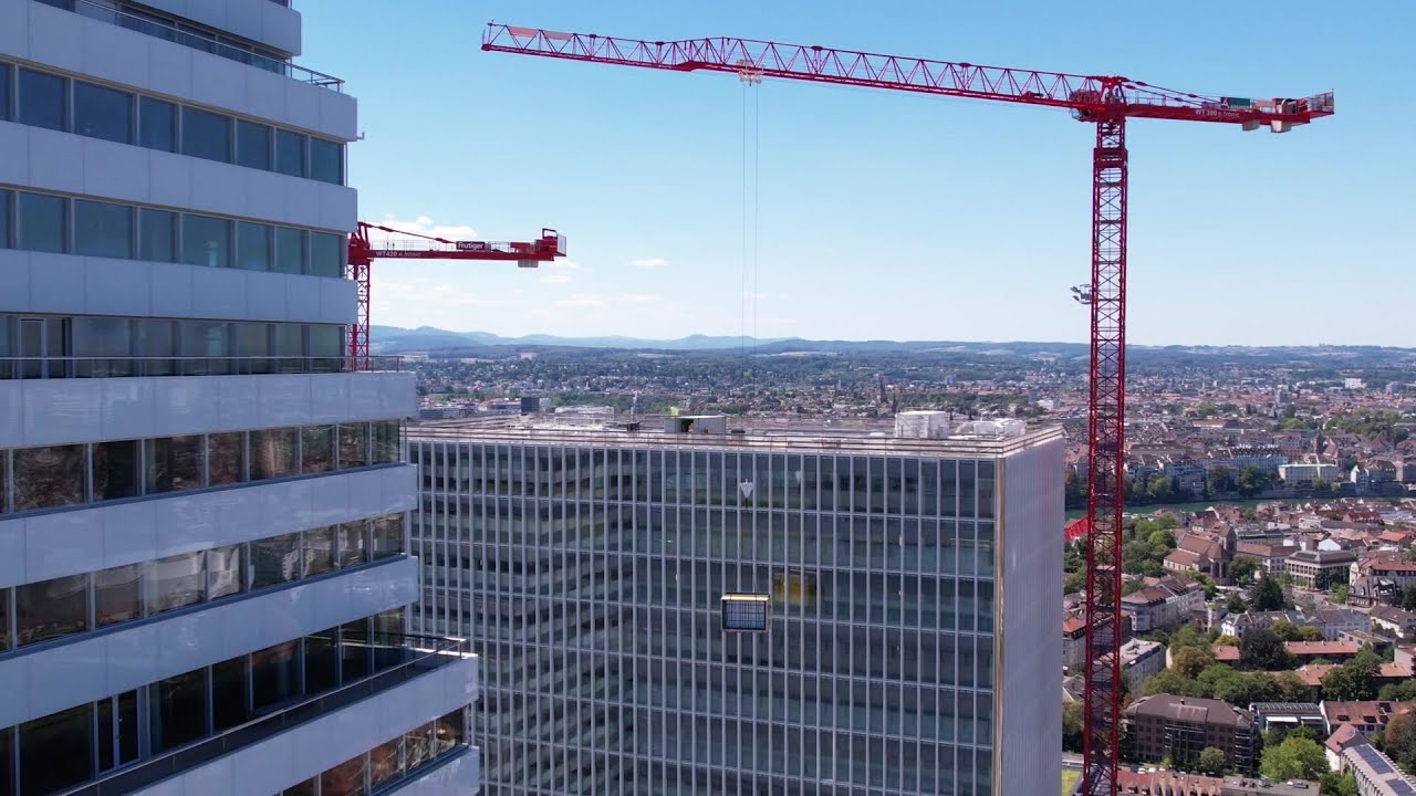 Roche - pRED Innovation Center, Basel - Einbringung RLT-Geräte - YouTube