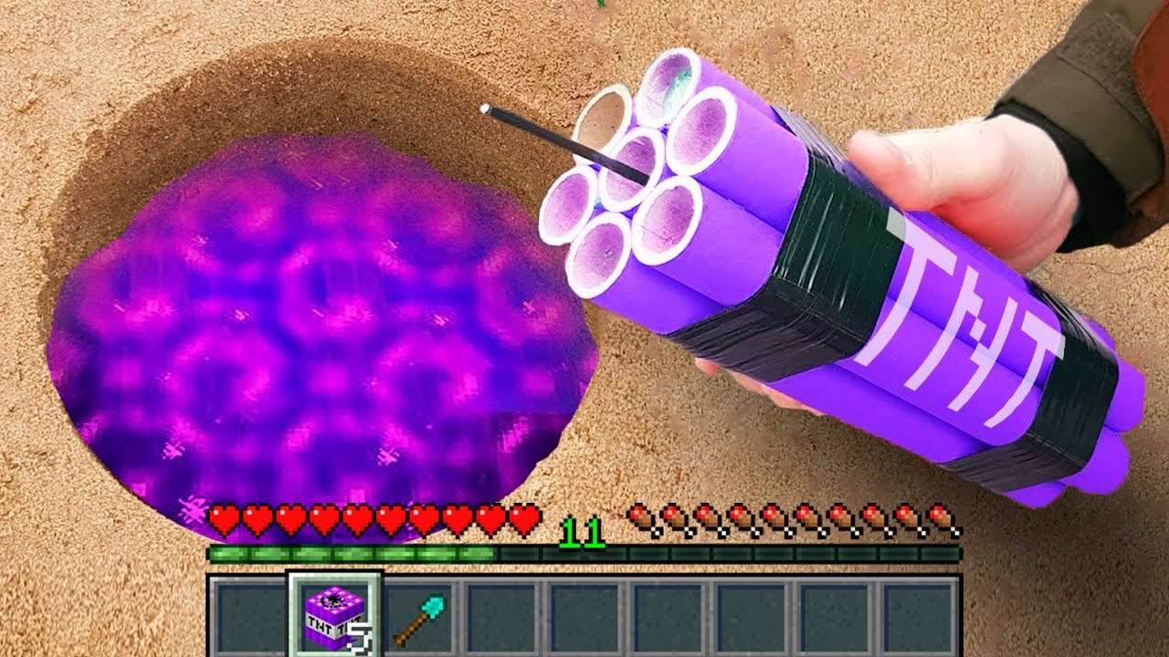 Minecraft in Real Life POV Nether TNT Trap En La Vida Real Realistic ...