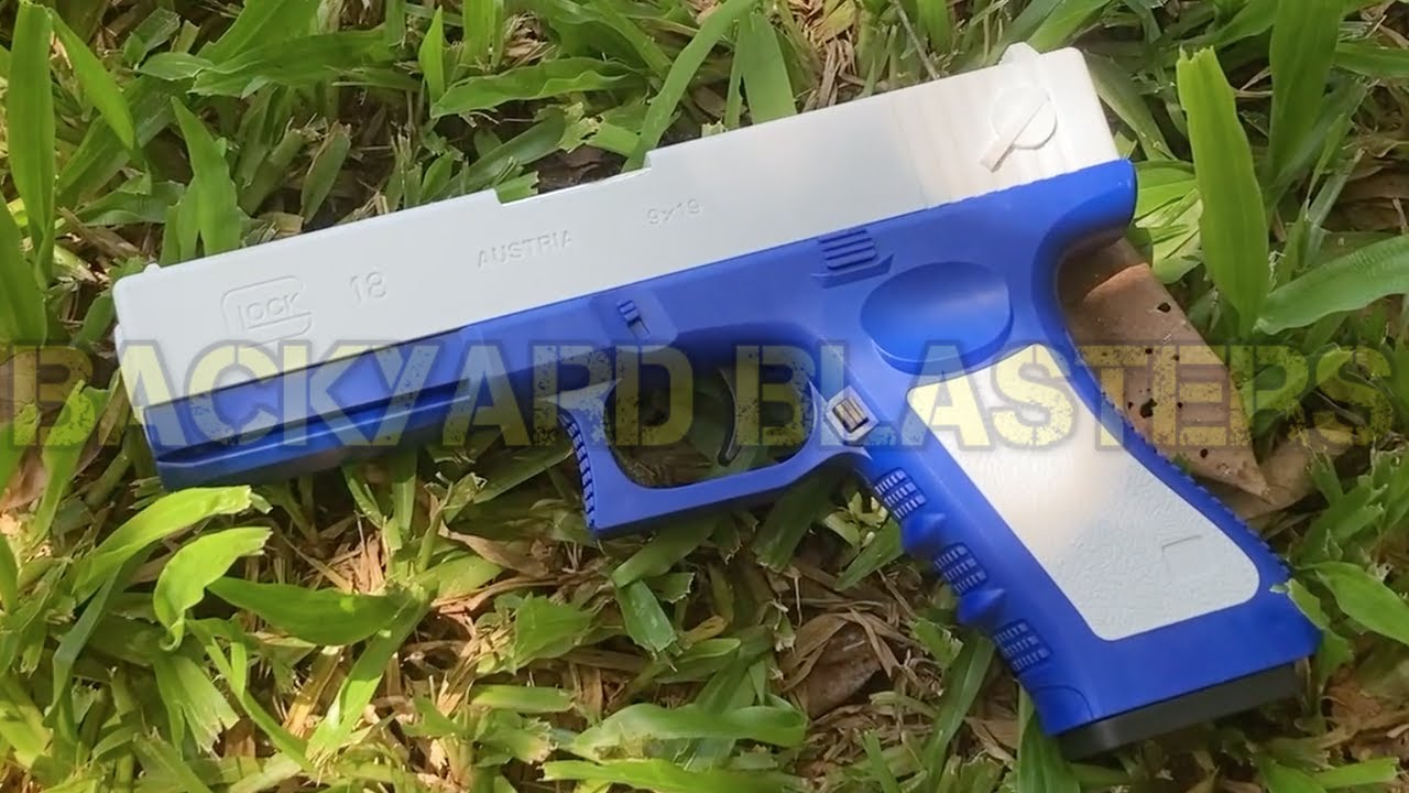 Glock 18 shell ejecting toy pistol range test - YouTube