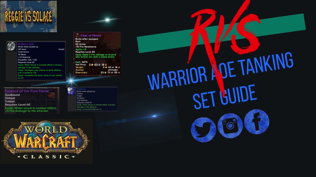 Warrior AOE Tanking Set Guide - YouTube