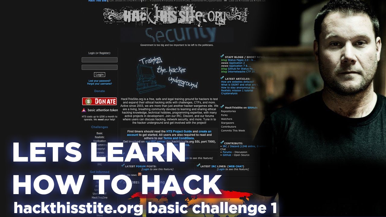 Learn how to be a hacker in 2023 - Hackthissite.org Basic 1 - YouTube